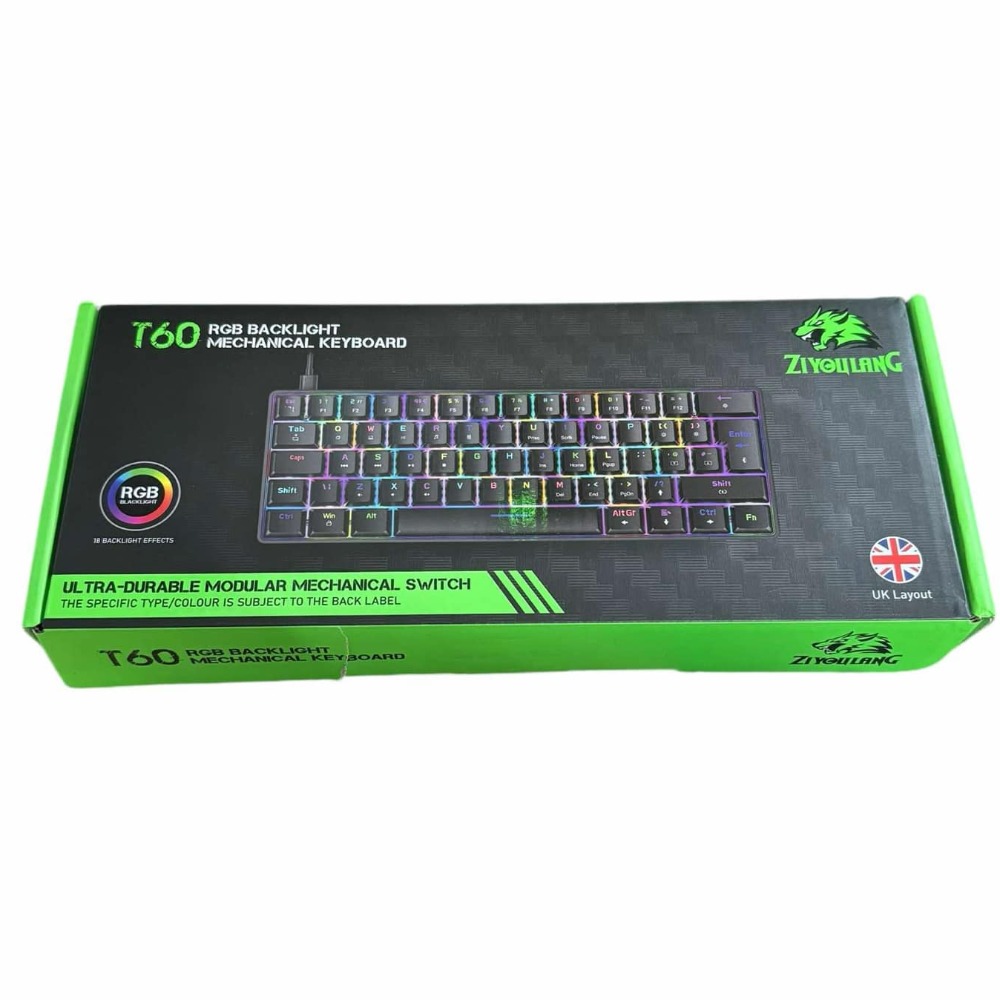 Ziyoulang T60 RGB Mechanical Gaming Keyboard - Black (Blue Switch ...